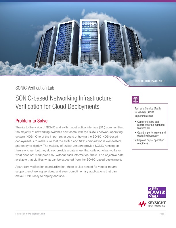 SONiC Verification Lab - SONiC-based Networking Infrastructure Verification for Cloud ...